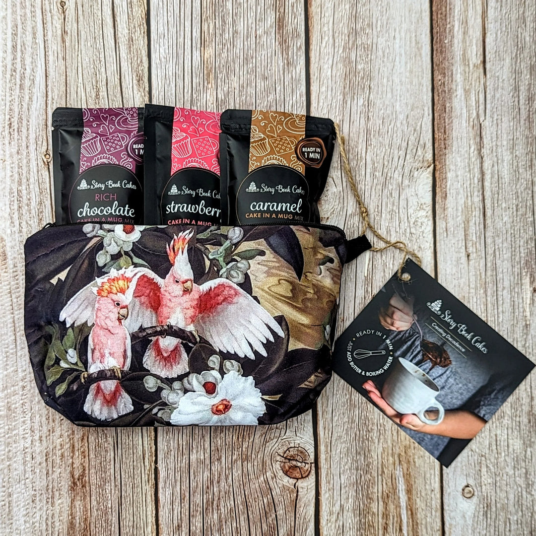 Major Mitchell Gift Pack, 3 x Cake in Mug in a Reusable Zip Up Gift Ba ...